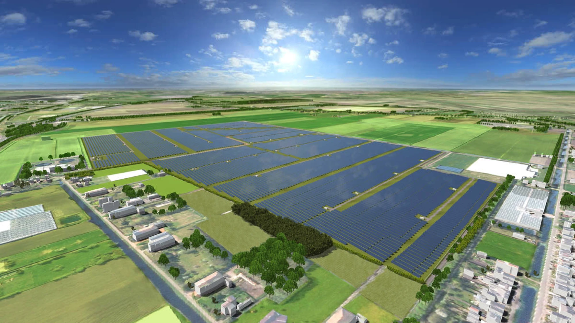 Verlengde Winkelhoek, zicht op grootste zonnepark van Nederland ...